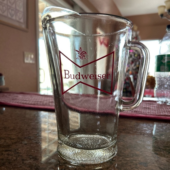 Budweiser | Dining | Vintage Budweiser Glass Beer Pitcher King Of Beers ...